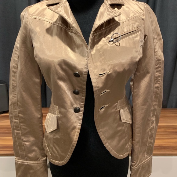 Diesel | Jackets & Coats | Diesel Gold Metallic Jacket | Poshmark